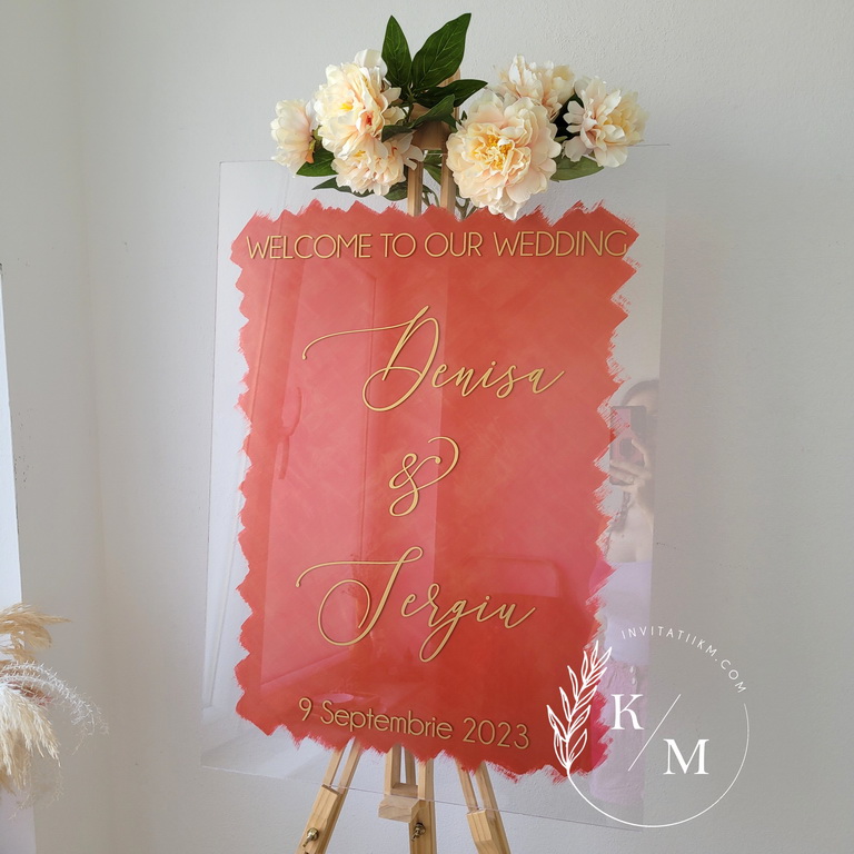 Panou de intampinare invitati la nunta/botez, Panou “welcome” nunta ...
