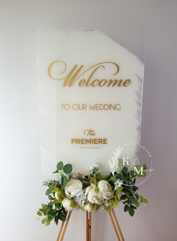 Welcome to Our Wedding – Panou intampinare invitati nunta – Invitatii K & M