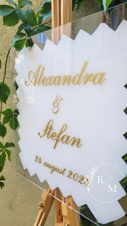 Panou de bun venit pentru nunta sau botez – Invitatii K & M