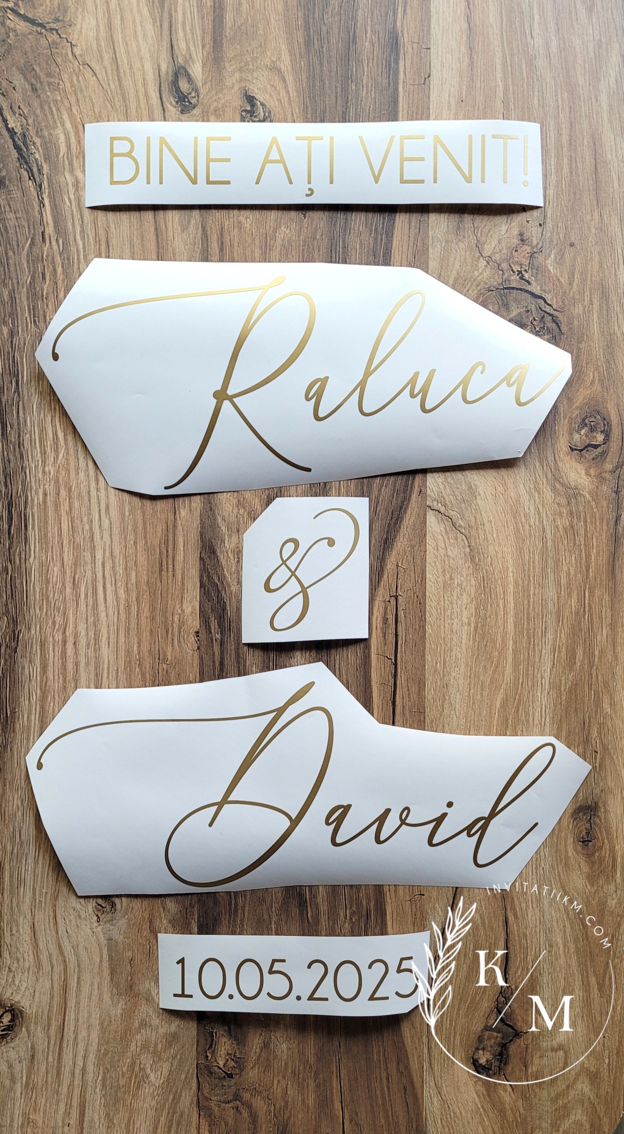 Invitatii K & M – Invitatii handmade de nunta, panouri bun venit ...