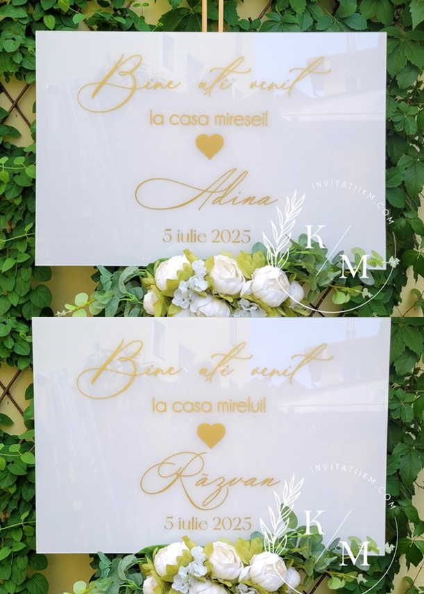 Set Panouri Bine ati Venit la Casa Miresei/Mirelui/Nasilor, Panouri ...