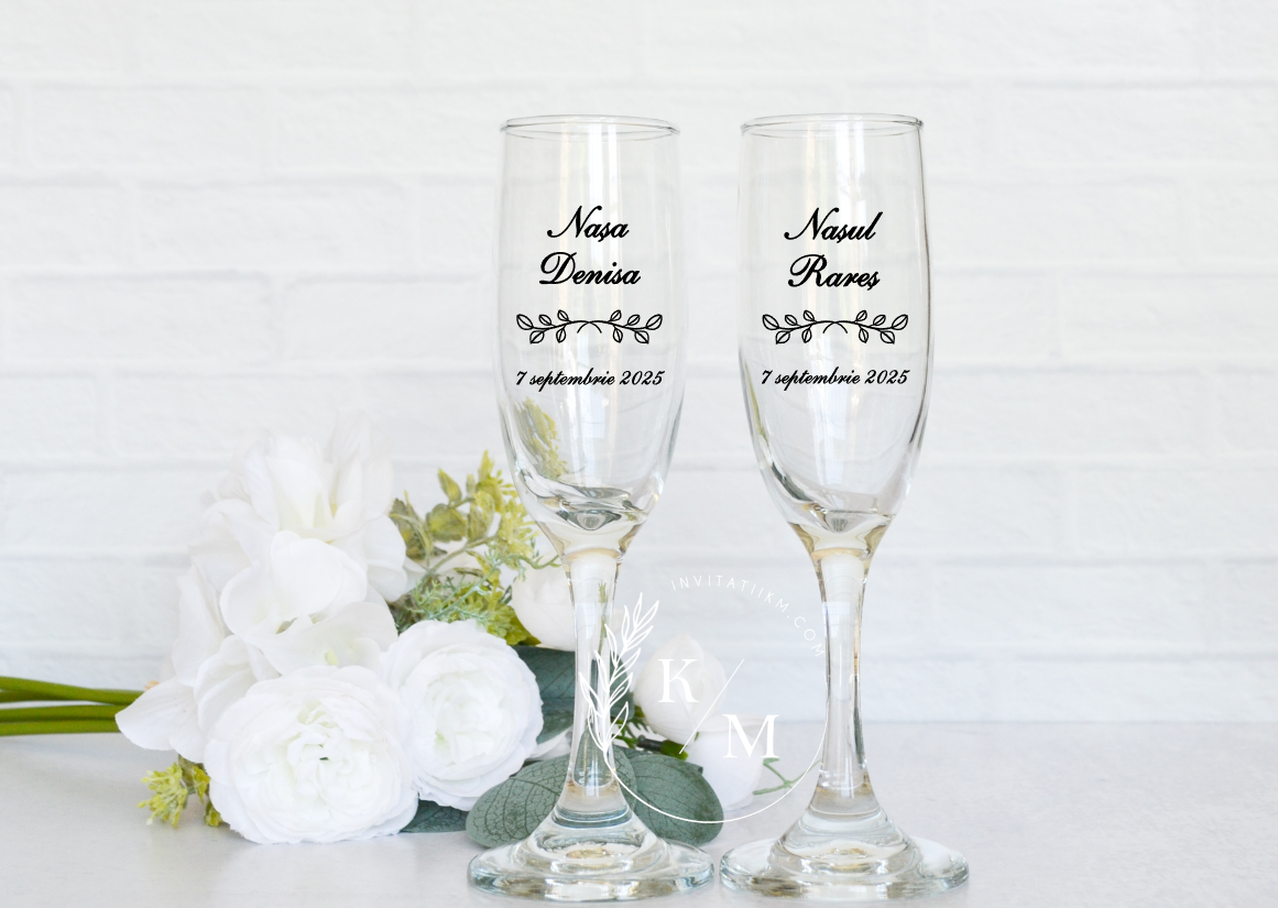 Stickere pahare nunta miri si nasi, stickere personalizate cu model ...
